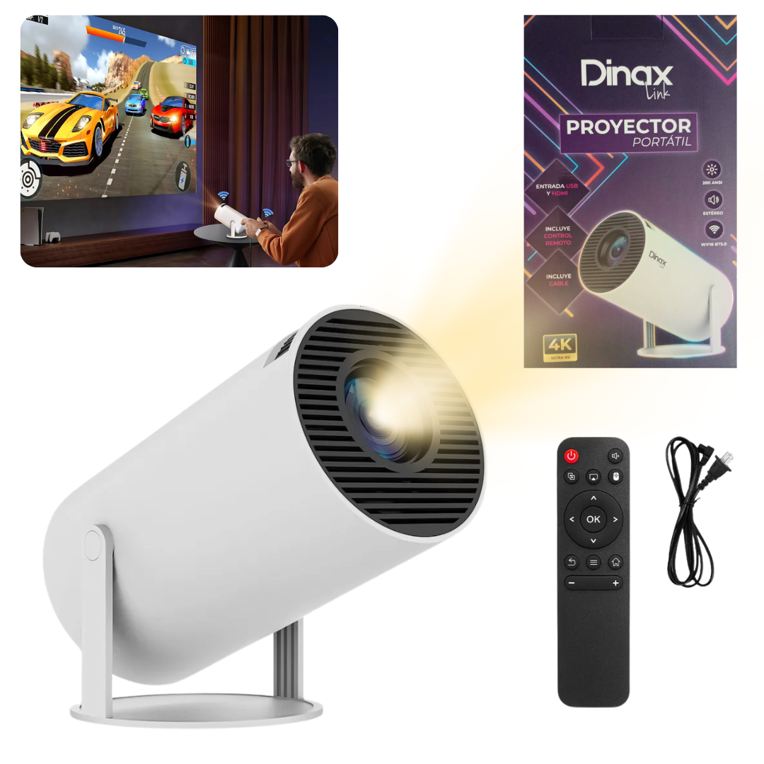 DINAX UC40 PROYECTOR LED PORTATIL ULTRA HD 4K – Córdoba Hogar